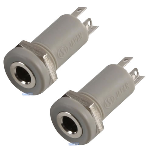 2 x 2.5mm Mini Stereo Jack Chassis 4 POLE 4P Panel Mount Input Socket ...
