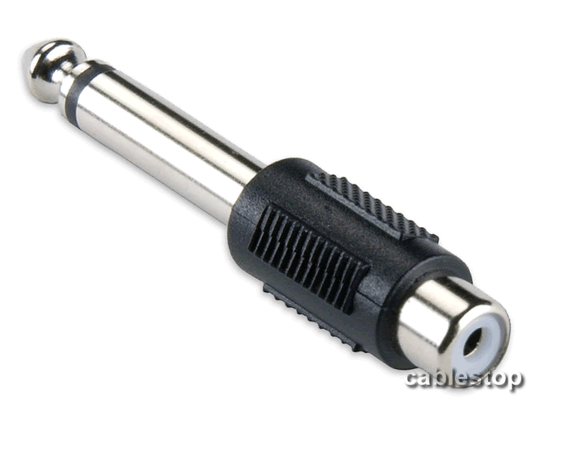 6.35 mm Mono Jack 1/4" Plug to RCA Phono Female Socket Audio Adapter | eBay