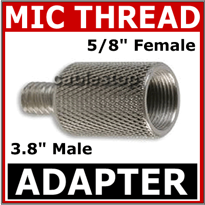 Mic Stand 5/8" FEMALE to 3/8" MALE Thread Adapter Microphone Boom Arm ...