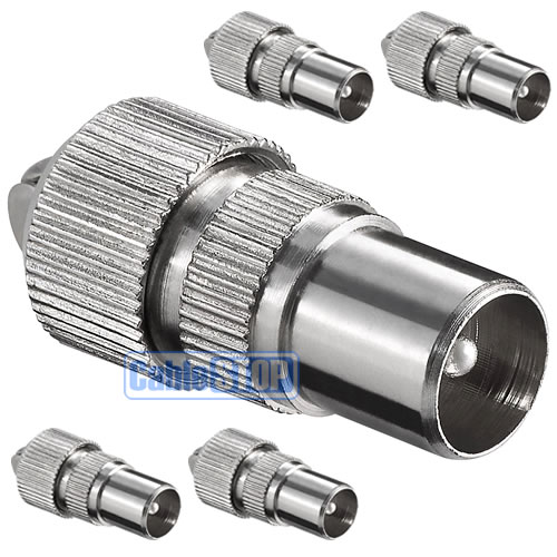 5 x MALE COAX PLUG TV AERIAL CONNECTOR COAXIAL ADAPTER | eBay