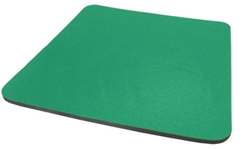 6MM PLAIN GREEN FABRIC MOUSE MAT FOAM BACK PC DESKTOP COMPUTER LAPTOP ...