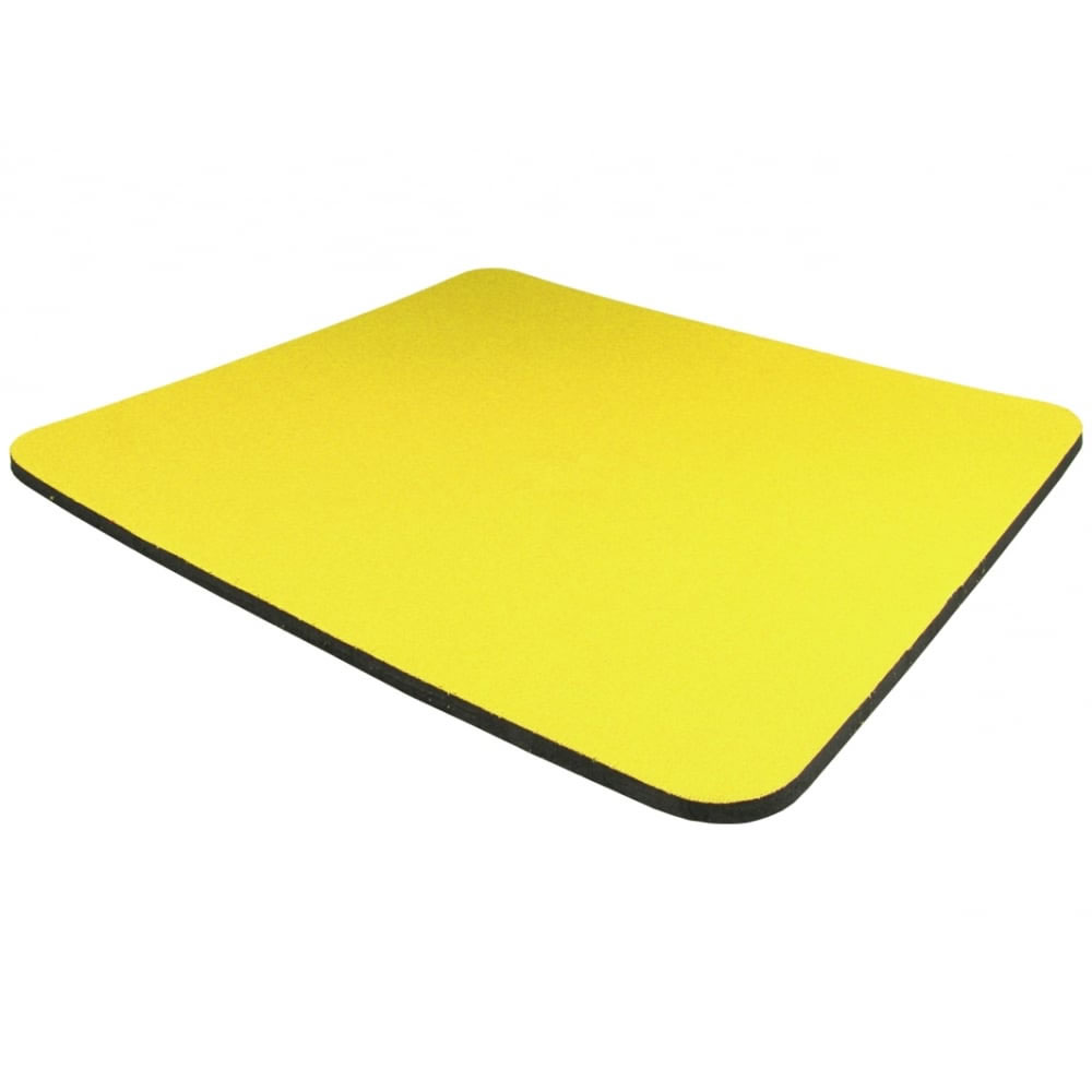 6MM PLAIN YELLOW FABRIC MOUSE MAT FOAM BACK PC DESKTOP COMPUTER LAPTOP ...
