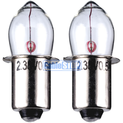 CLEAR PRE FOCUS 6v TORCH LIGHT BULB TWIN PACK 500mA Flange Fitting | eBay