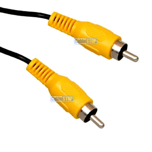 10m YELLOW RCA PHONO COMPOSITE MALE REAR VIEW CAR VIDEO CAMERA CABLE ...